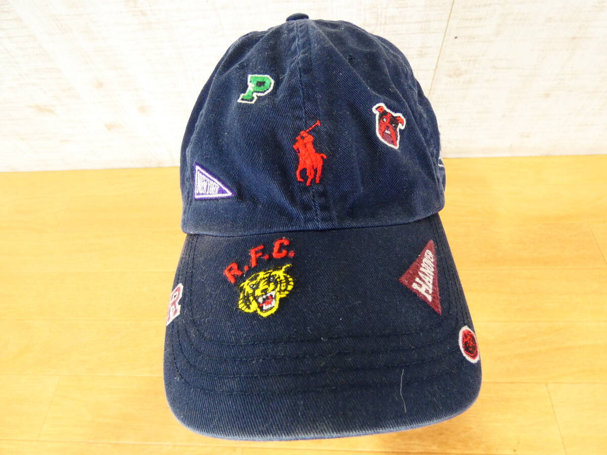 【傷や汚れあり】 Polo Ralph Lauren ポロ・ラルフローレン 総柄刺繍 キャップ ネイビー ＠520円発送の落札情報詳細 - Yahoo!オークション落札価格検索 オークフリー