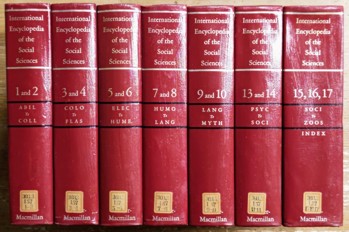 【傷や汚れあり】r0413-20.International Encyclopedia of the Social Sciences 全20巻揃/社会科学/百科事典/洋書/人文科学/の落札情報 ...