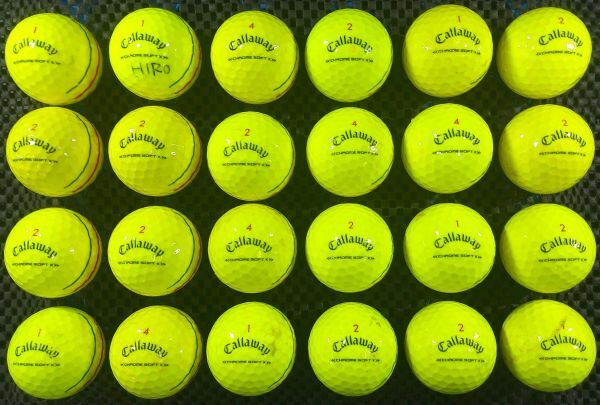 【やや傷や汚れあり】[D1G-08C] Callaway chrome SOFT X Triple Track 2022年モデル イエロー ...