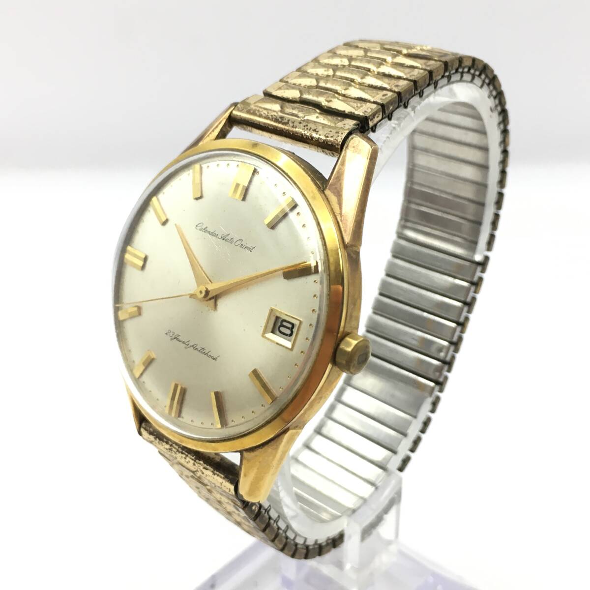 【やや傷や汚れあり】 L242-201 Calendar Auto Orient/カレンダー オート オリエント 3針 Date デイト ...