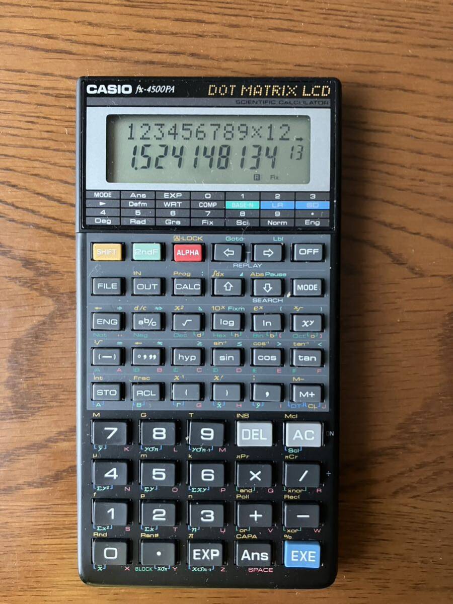 【やや傷や汚れあり】CASIO カシオ 関数電卓 fx-4500PA DOT MATRIX LCD 電卓の落札情報詳細 - ヤフオク落札価格 ...