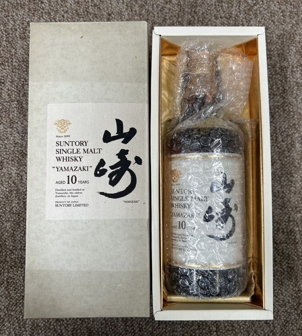 【未使用】【A189】未開栓 SUNTORY SINGLE MALT WHISKY YAMAZAKI 山崎 10年 ウイスキー サントリー 700ml 40% 酒 箱付 現状品の落札情報詳細 ...