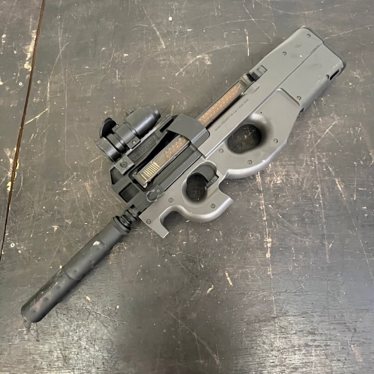 【やや傷や汚れあり】TOKYO MARUI 東京マルイ P90 Model PROJECT 90 Cal 5.7x28 電動ガン サプレッサー スコープ付 ASGK 動作確認済みの落札情報詳細 ...