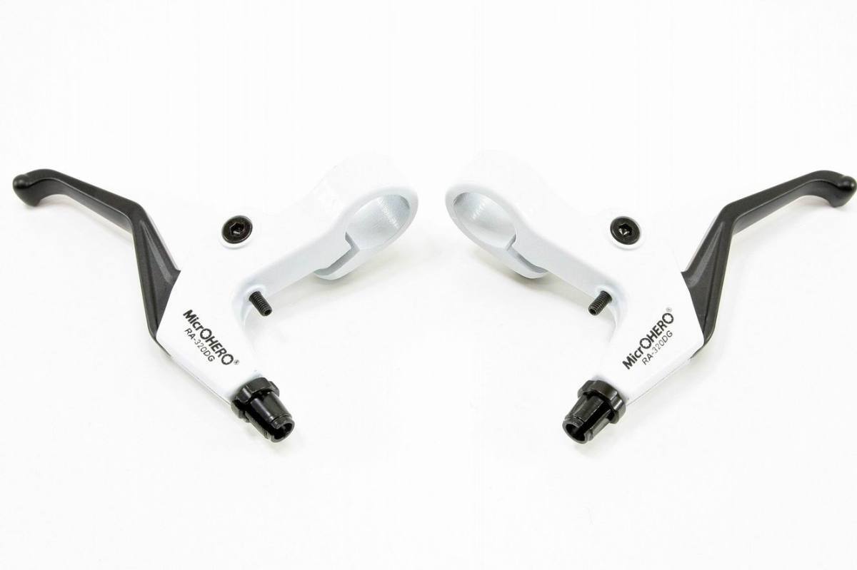 【未使用】【即納】MicrOHERO 軽量180g アルミ合金 V-ブレーキ ディスクブレーキ用 自転車 ブレーキレバー RA-320DG 白 2.5フィンガーの落札情報詳細 - Yahoo ...