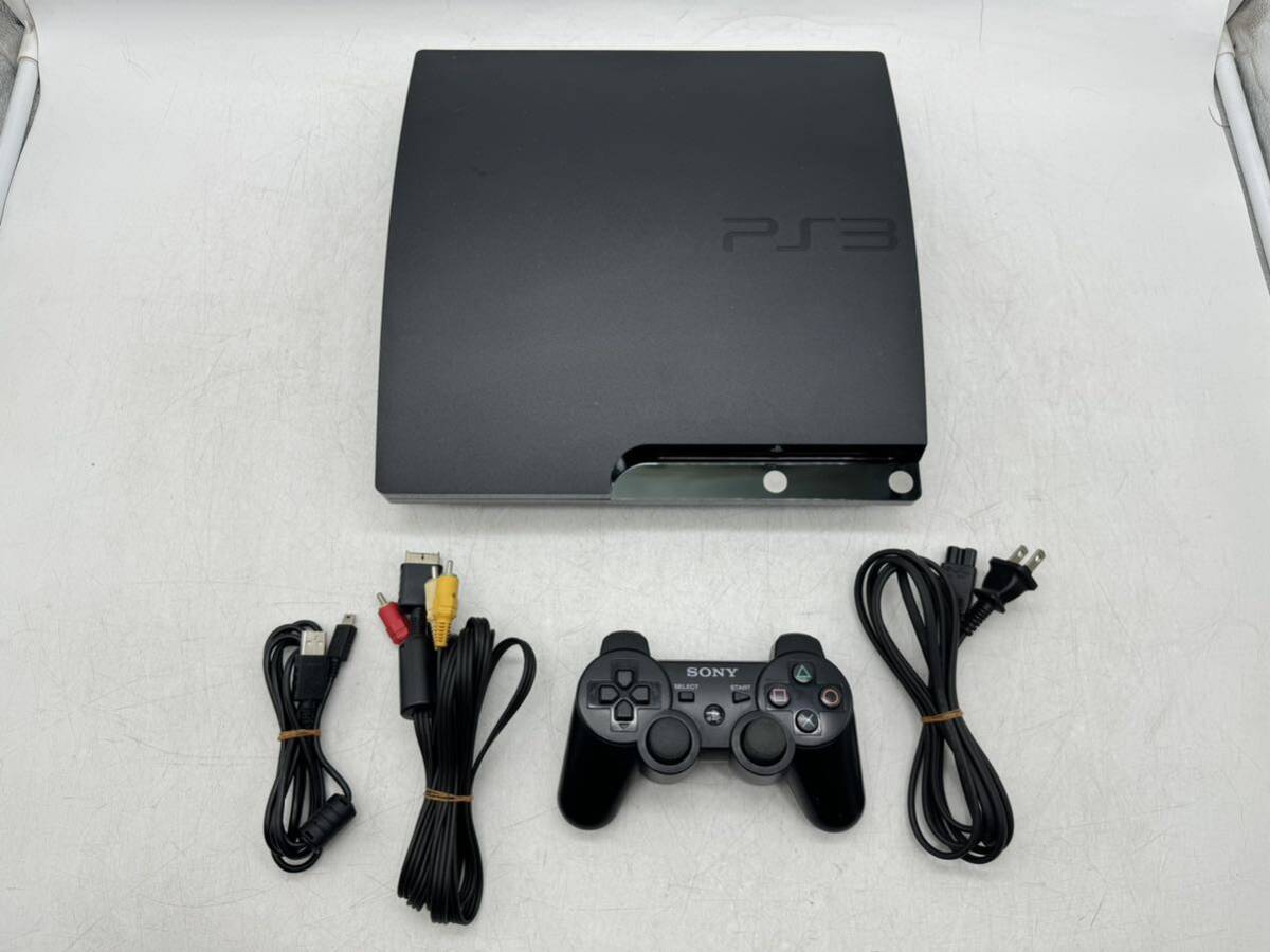 【傷や汚れあり】【1円スタート】① SONY PS3本体 ブラック CECH-2000A 120GB チャコールブラック コントローラー付き 旧薄型 PlayStation3 ソニー ...