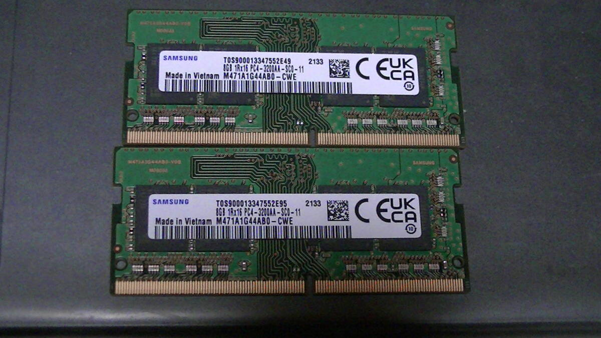 【やや傷や汚れあり】SAMSUNG 8GB 1Rx16 PC4-3200AA-SCO-11 2枚 16GBの落札情報詳細 - Yahoo!オークション落札価格検索 オークフリー