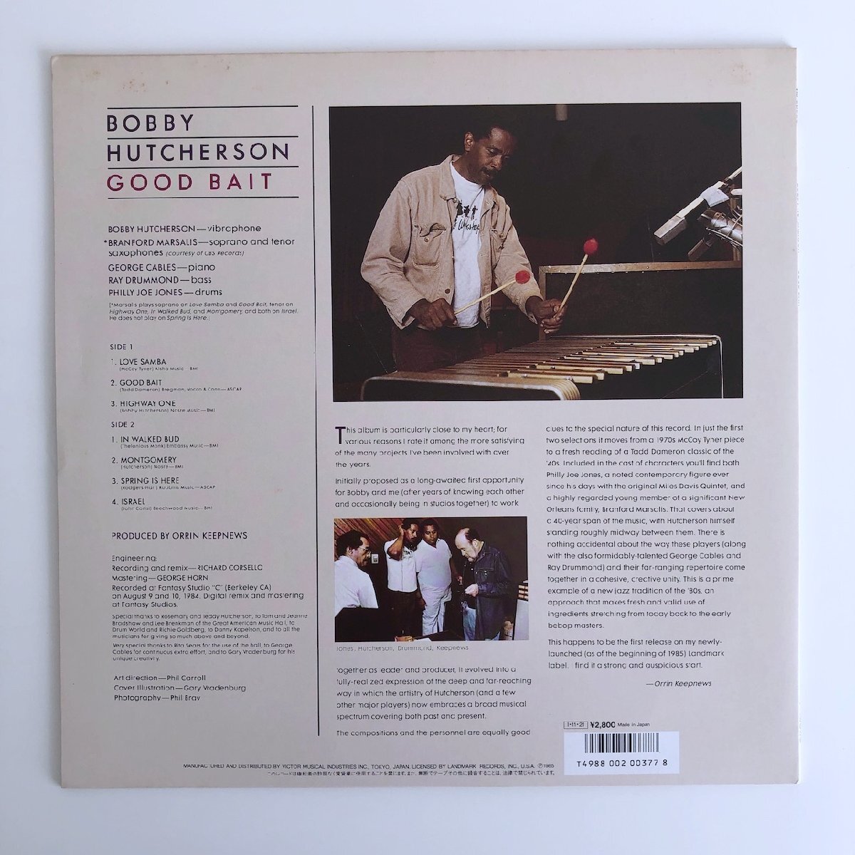 【やや傷や汚れあり】LP/ BOBBY HUTCHERSON / GOOD BAIT / ボビー・ハッチャーソン / 国内盤 ライナー ...