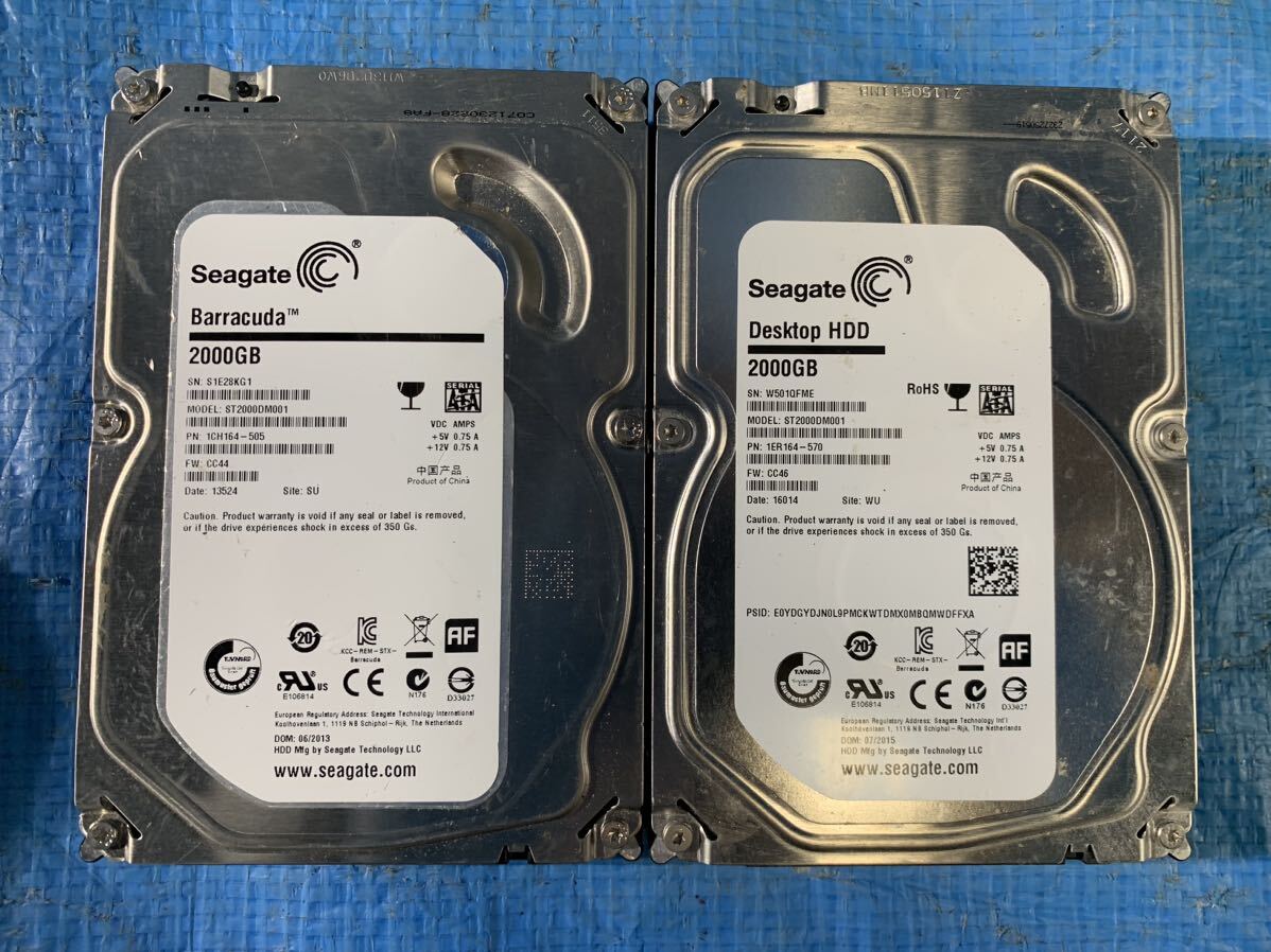 【傷や汚れあり】Seagate 2000GB HDD ST2000DM001 3.5インチ SATA 2点ハードディスクの落札情報詳細 ...