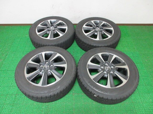 【目立った傷や汚れなし】Q174【送料無料】205/60R16 超溝高 8.5~9分山 ヨコハマ スタッドレス iG60 ♪ 2022年製 ホイールセット 4本 トヨタ ノア ヴォクシー 純正 ...