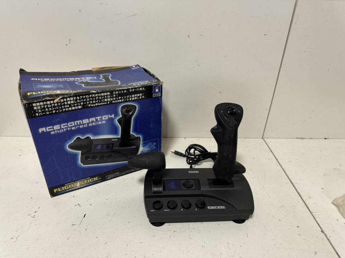 【やや傷や汚れあり】【SONY PS2 HORI ホリFLIGHT STICK フライトスティック HP2-13 本体 エースコンバット04 ...
