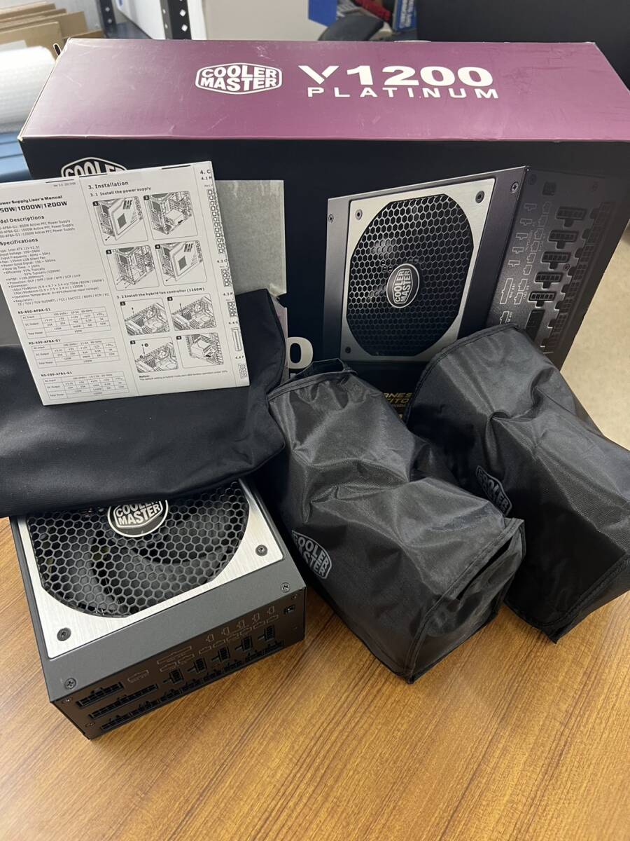 【目立った傷や汚れなし】CoolerMaster V1200 Platinum 1200W PC電源ユニット PS443 RSC00 ...