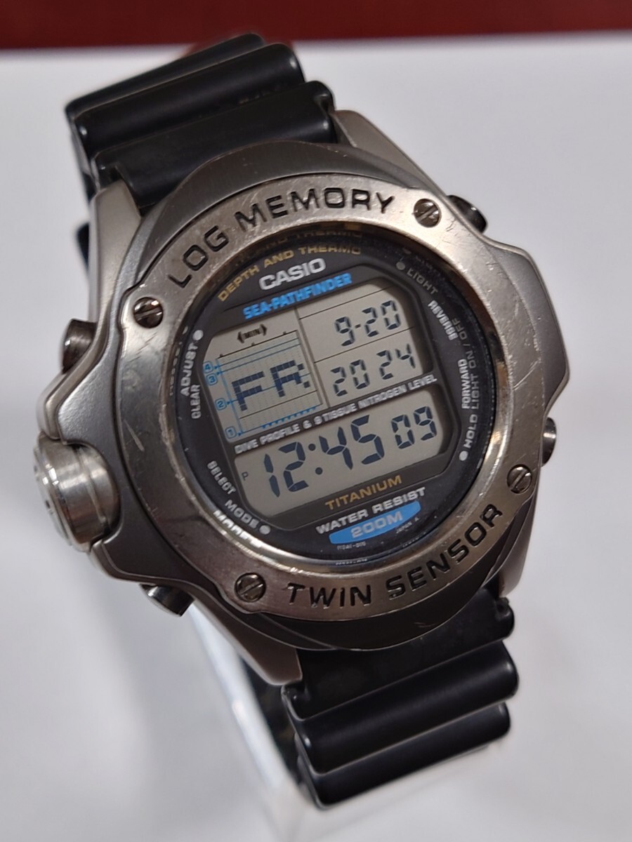 【傷や汚れあり】☆ CASIO SEA-PATHFINDER CASIO SPORTS カシオ シーパスファインダー 潜水王 SPF ...