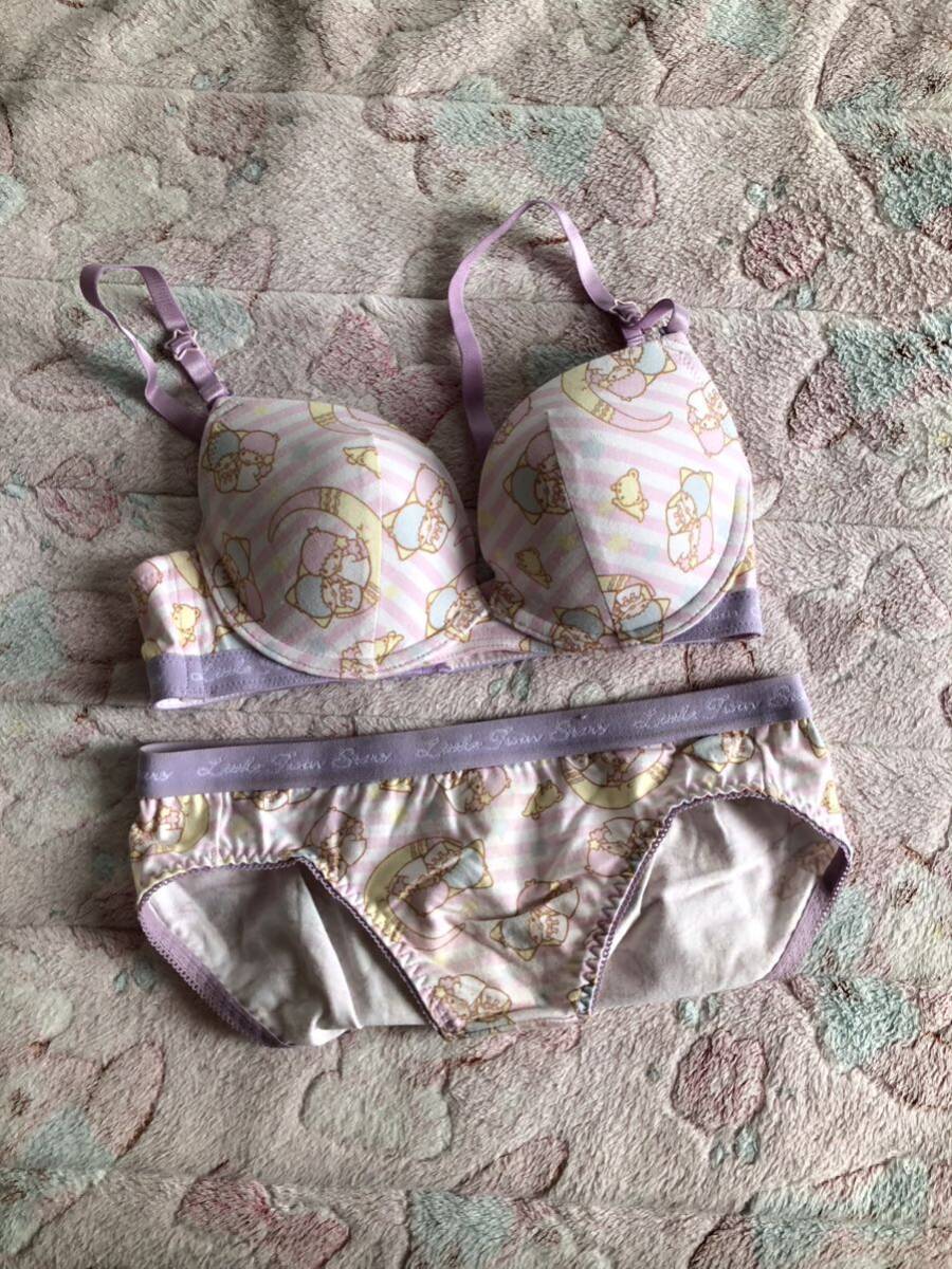 【未使用】1-020 エメフィール キャラクター 女子・女の子 ガールズ ジュニアブラ 可愛い ブラジャー ショーツ コットン サイズ:C70 ...
