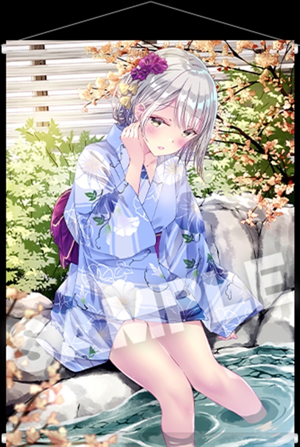 【未使用】小林ちさと メロンブックス 100+ 艶 by Melonbooks Girls Collection 2022 SUMMER 限定受注グッズ 描き下ろしWスエードB2タペストリーの ...