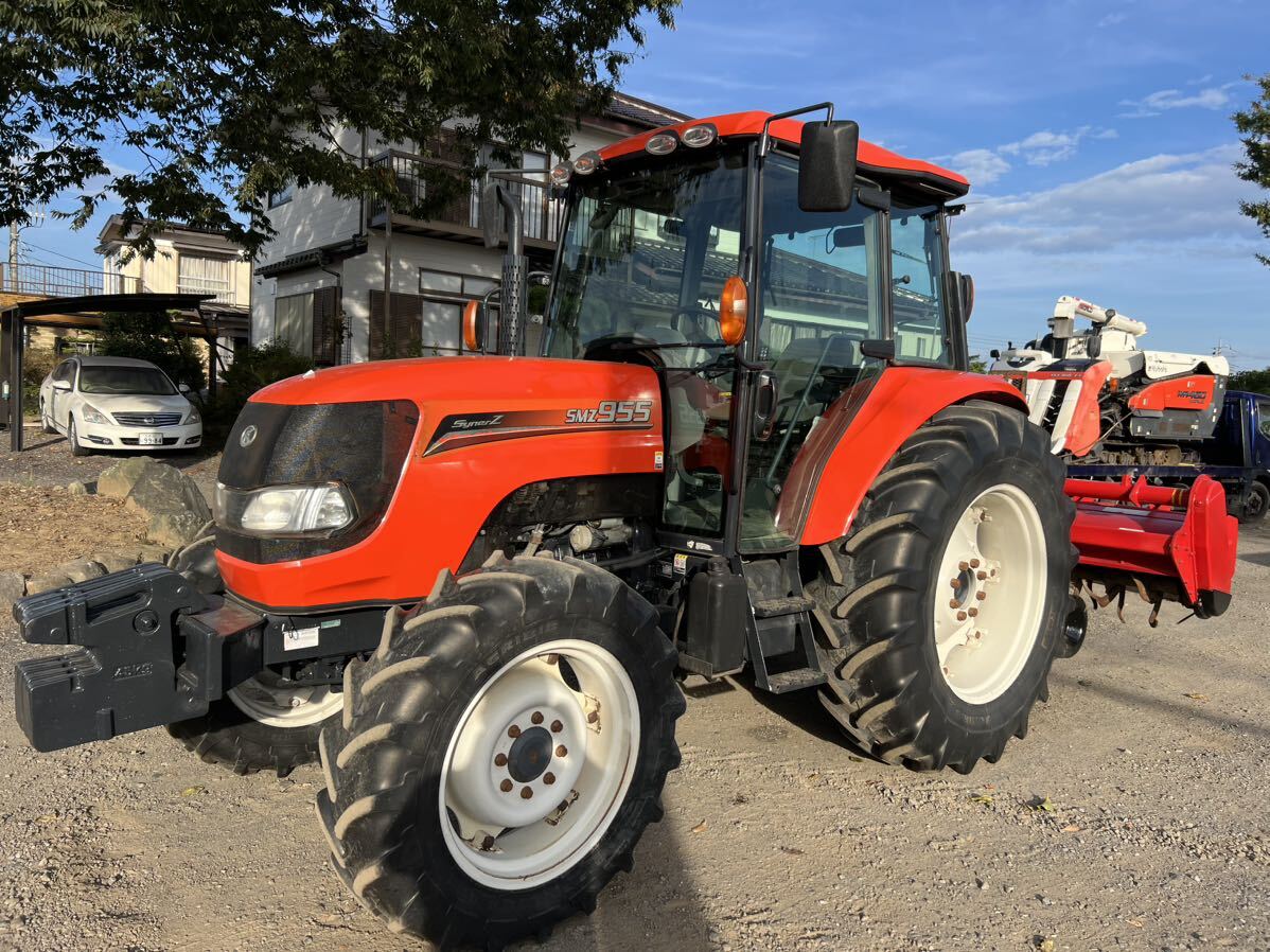 【やや傷や汚れあり】★★クボタトラクター SMZ955 ★925時間 ★キャビン エアコン パワステ モンロー 4WD ★LXR2410 NIPLOロータリー付き★★の落札情報詳細 ...
