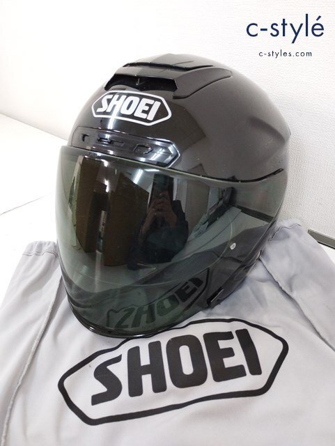 【全体的に状態が悪い】A562c [難あり] SHOEI ショウエイ J-FORCE IV ジェットヘルメット XL 61cm ブラック ...