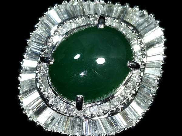 【未使用】RL13210SS【1円～】新品【RK宝石】≪Jade≫ 樹脂含浸なし 上質天然翡翠 大粒3.99ct 極上ダイヤモンド 1.00ct Pt900 超高級リング ダイヤの落札情報詳細 ...