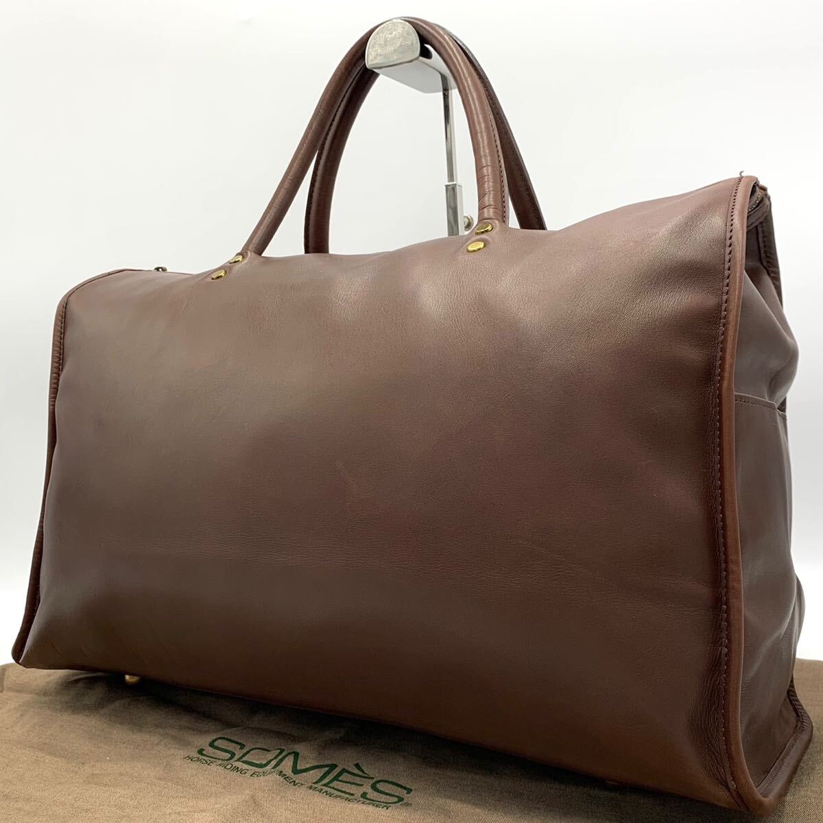 【目立った傷や汚れなし】[希少 極美品] SOMES SADDLE ソメスサドル 牛革 オールレザー メンズ ビジネスバッグ ブリーフケース 肩掛け A4+PC可 大容量 通勤 旅行 茶の落札 ...
