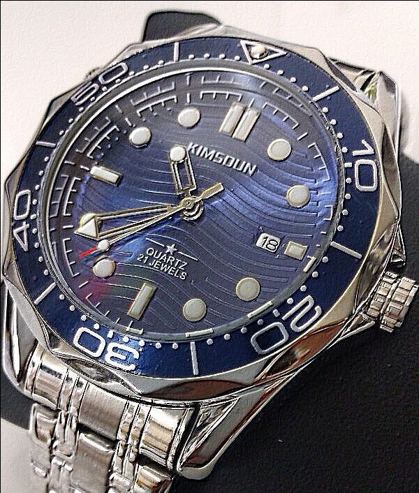 【未使用】訳あり ブルーフェイス シルバーバンド オマージュウォッチ 新品 KIMSOUN社製の落札情報詳細 - Yahoo!オークション落札 ...