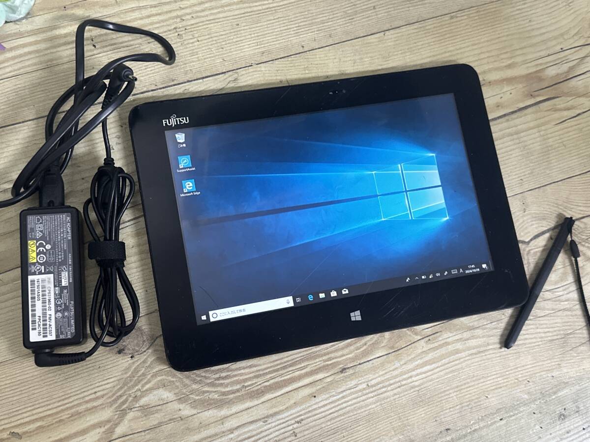 【やや傷や汚れあり】【動作OK】富士通 ARROWS Tab Q555/K64 [Atom Z3795 1.59GHz/RAM:4GB/SSD ...