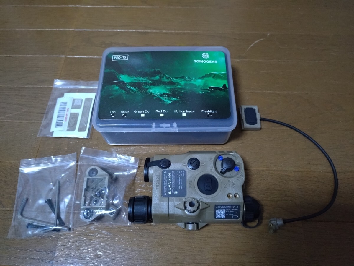 【目立った傷や汚れなし】SOMOGEAR AN PEQ-15 LA5C UHP ATPIAL レプリカ ホワイトLED搭載 modlite ...