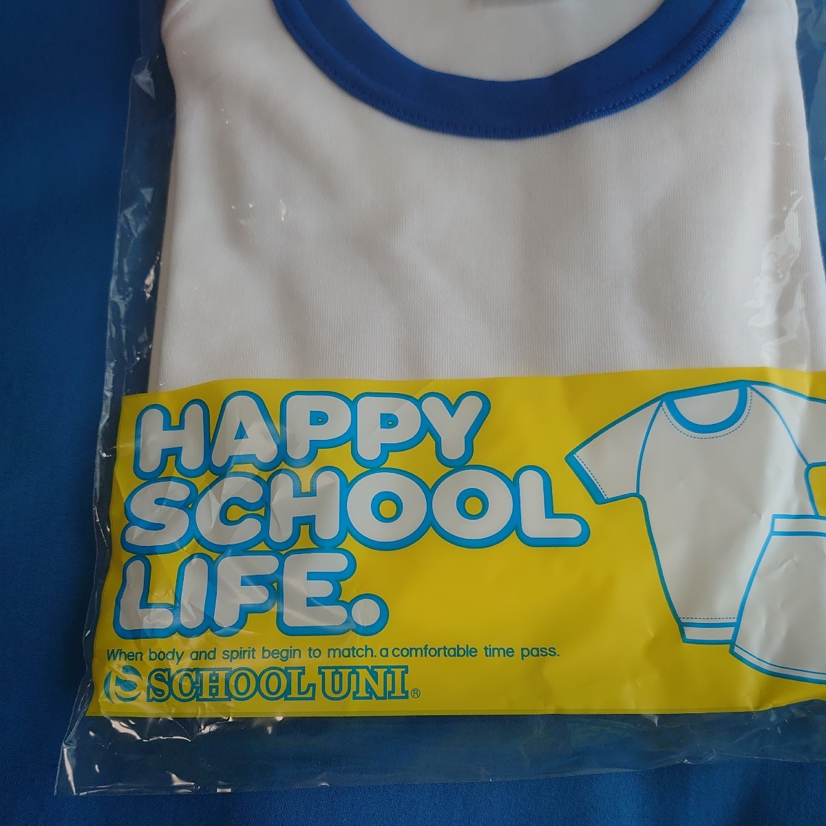 【未使用】スクールユニ バレーシャツ L 体操服 体操着 半袖 ハーフパンツ 短パン 検索用 TOMBOW トンボ ブルマ 青 school ...