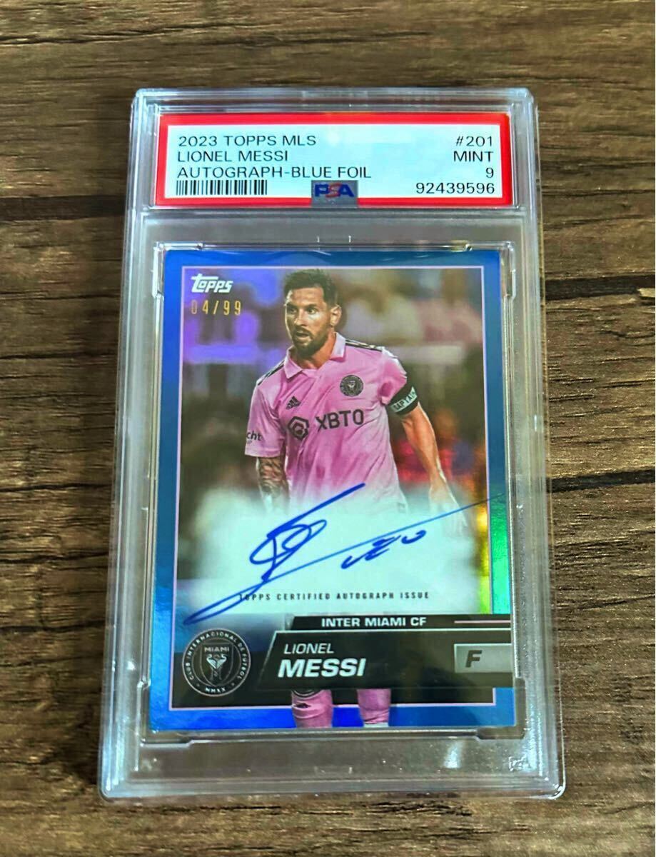 【未使用】2023 99枚限定 直書き Topps MLS Lionel Messi On Card Blue Auto Inter Miami 直筆サインカード メッシ soccerの落札 ...