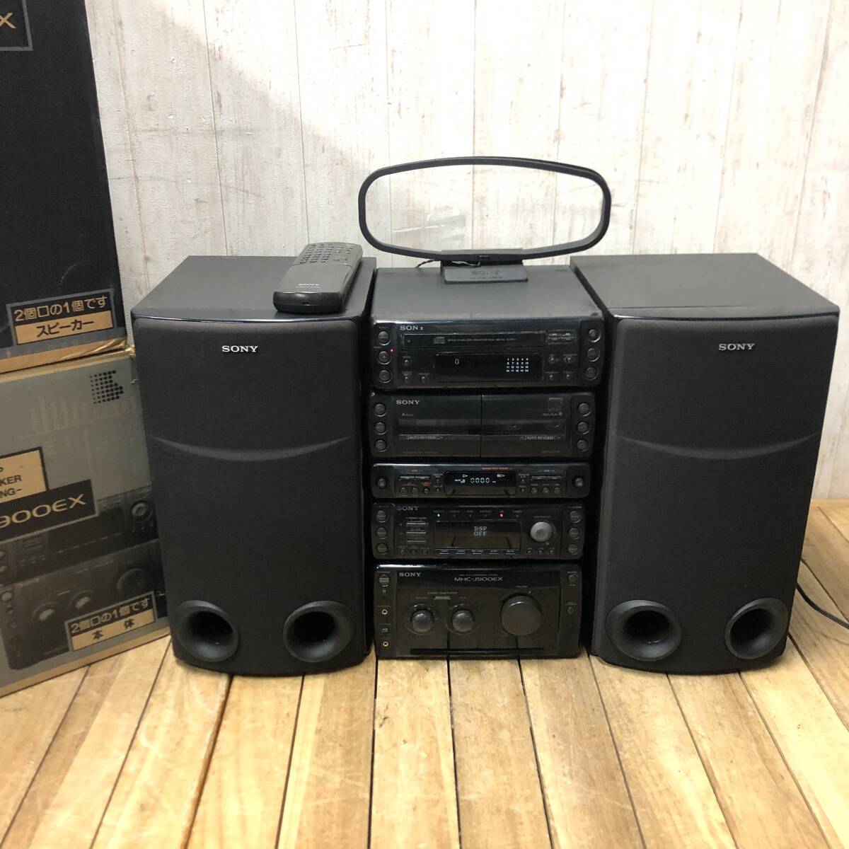 【やや傷や汚れあり】＊SONY MHC-J900EX ミニコンポ PRO pixy パーソナルコンポ チューナー CD カセット アンプ スピーカー リモコン/箱 ソニー ジャンクの落札情報 ...
