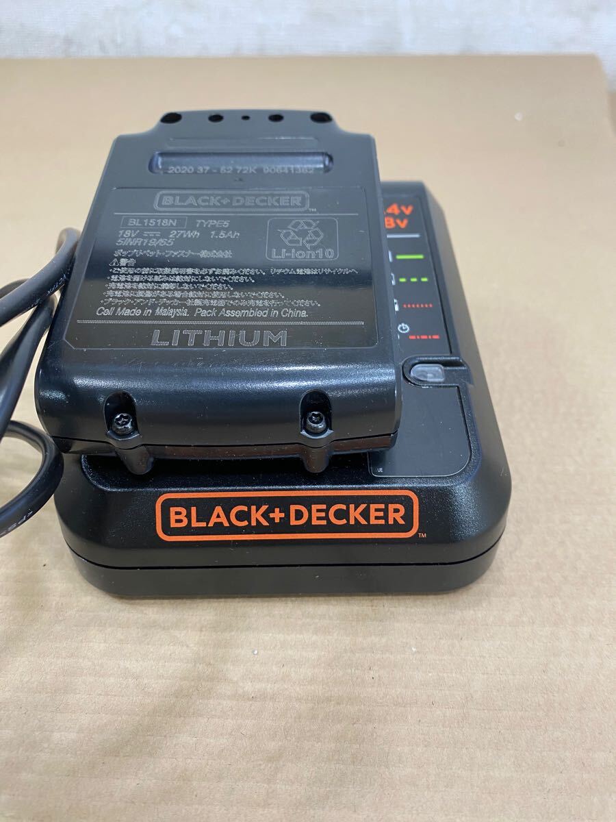 【やや傷や汚れあり】BLACK+DECKER ブラックアンドデッカーリチウム電池 TYPE5 5INR19/65 充電器 TYPE JP01 ...