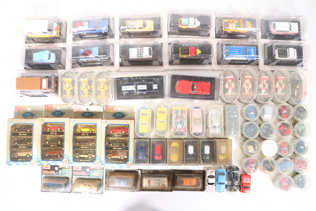 【やや傷や汚れあり】★【ミニカー 60点まとめ】総重量4.3kg 1.72 MB C-Class/ BMW X5/ Z8/ M3/ Mitsubishi Pajero/ TAMIYA SHAO ...