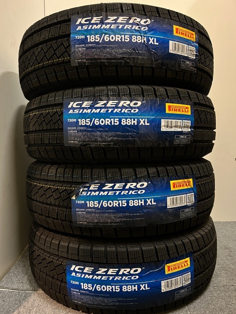 【未使用】在庫有り＜送料別＞未使用スタッドレス 185/60R15 88H XL (WP005)2022年4本 185/60/15 ピレリ アイスゼロアシンメトリコ 185-60-15の落札 ...