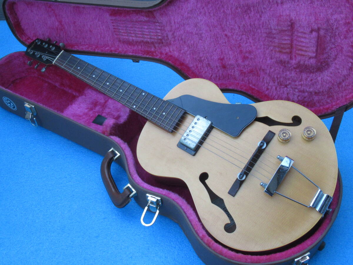 【やや傷や汚れあり】即決 超希少 Ken Guitars angel super angel 3/4 フルアコ ミニギター ナチュラル アコギ ...