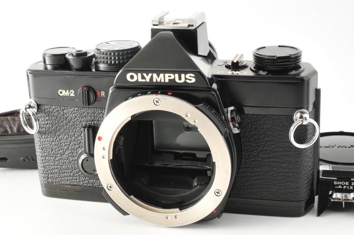 【やや傷や汚れあり】Olympus オリンパス OM-2 OM2 Black 35mm SLR Film Camera Body Only ...