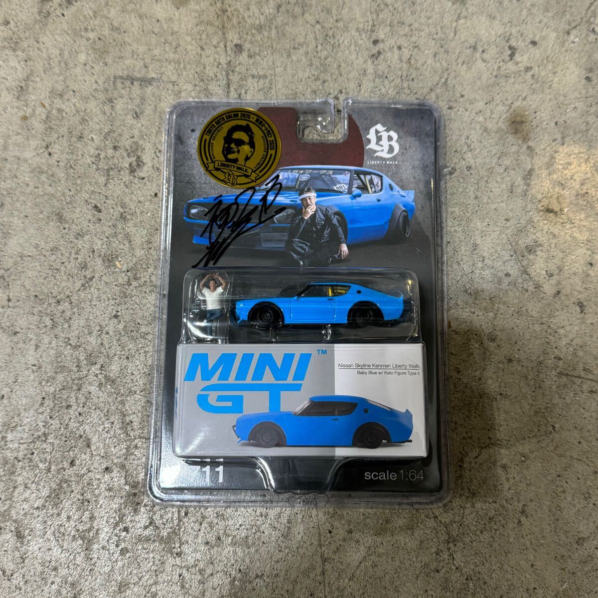 【未使用】【直筆サイン入り MINI GT 1/64 Liberty Walk 加藤渉 日産 東京オートサロン2025】 NISSAN 5 X ...