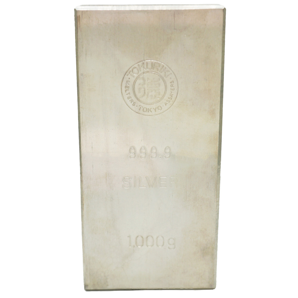 【やや傷や汚れあり】インゴット 純銀 徳力本店 インゴット バー 1kg 1キロ 1000g 1000グラム 銀 銀地金 品位999.9 シルバー バー 1キロ SV1000 シルバーの落札 ...