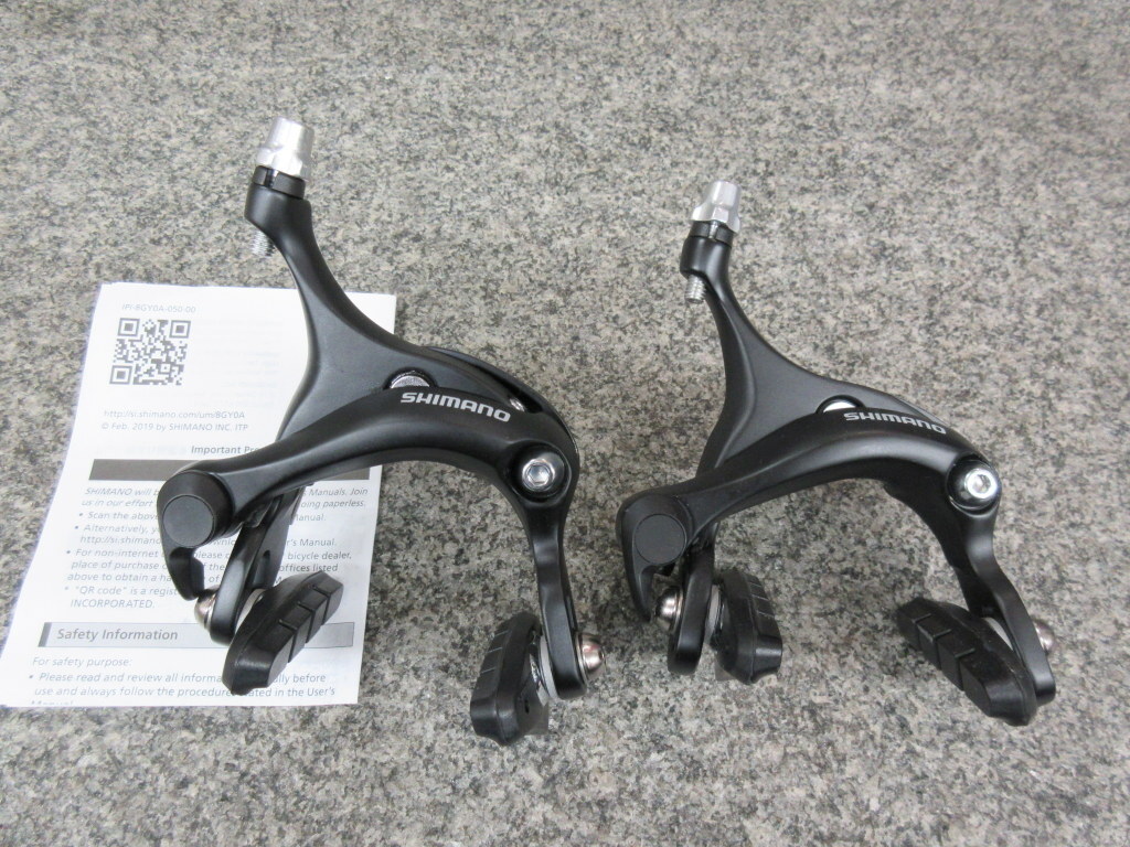 【未使用に近い】【新車取り外し品】 キャリパーブレーキ/ロングアーチ Shimano BR-R451 前後セット・ブラックの落札情報詳細 ...