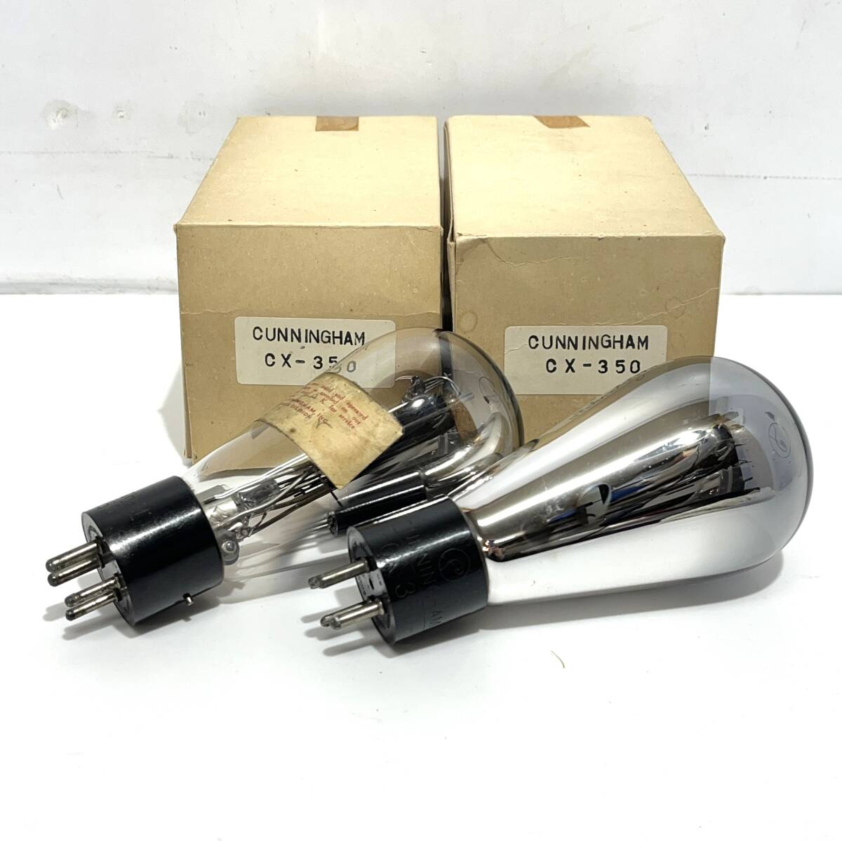 【やや傷や汚れあり】(志)CUNNINGHAM CX-350 2点セット ナス 刻印 直熱型電力増幅用三極管 真空管 (検索 真空管アンプ ...