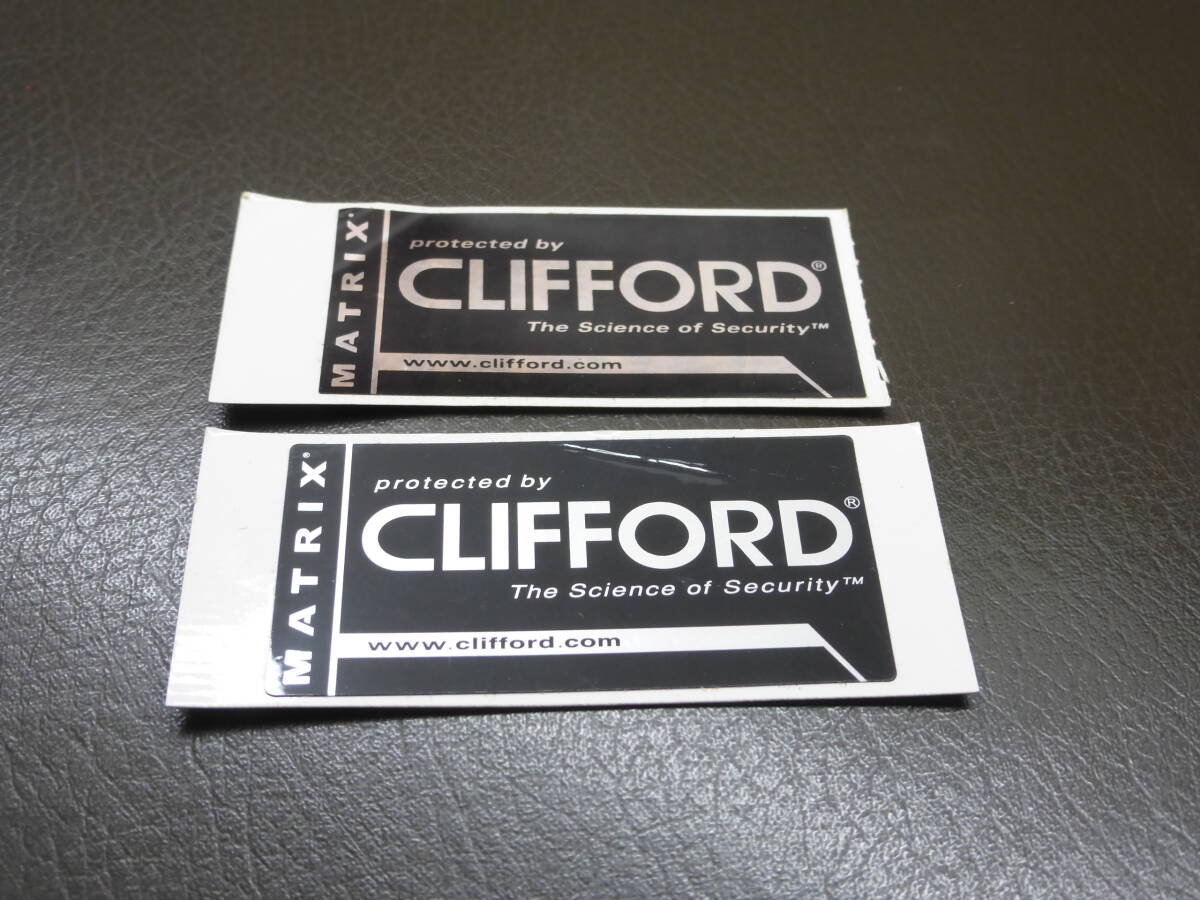 【未使用】クリフォード セキュリティ ステッカー 2枚組 Clifford Matrix Security Sticker Car Alarm ...
