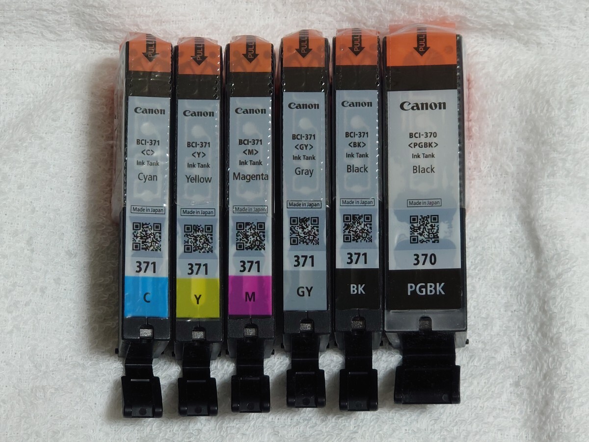 【未使用】Canon 純正 インクカートリッジ BCI-370/371 (C,M,Y,BK,GY,PGBK) 計6本 [未使用品]の落札情報詳細 - Yahoo!オークション落札価格検索 オークフリー