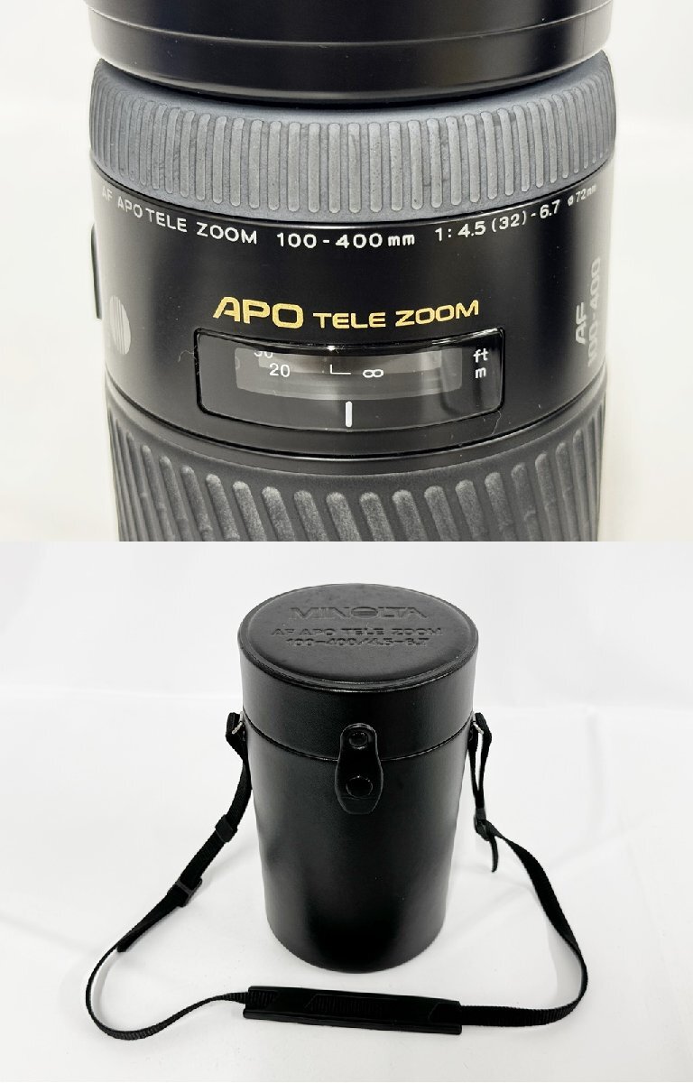【やや傷や汚れあり】MINOLTA ミノルタ AF APO TELE ZOOM 100-400mm 1:4.5(32)-6.7 一眼レフ ...