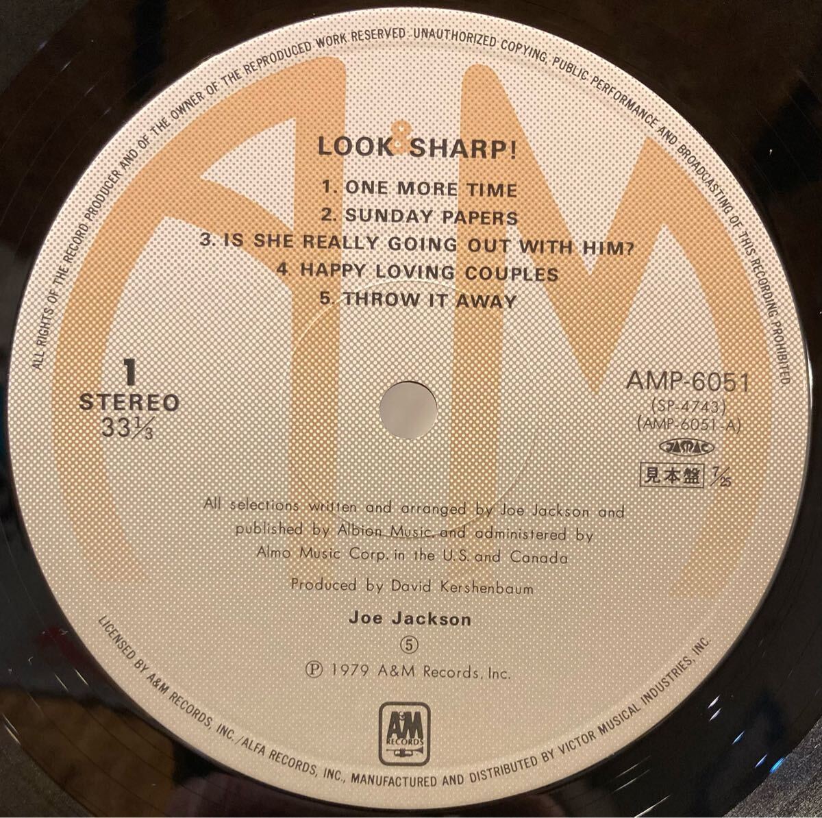 【やや傷や汚れあり】見本盤！Joe Jackson / Look Sharp! LP ジョー・ジャクソンの落札情報詳細 - Yahoo ...