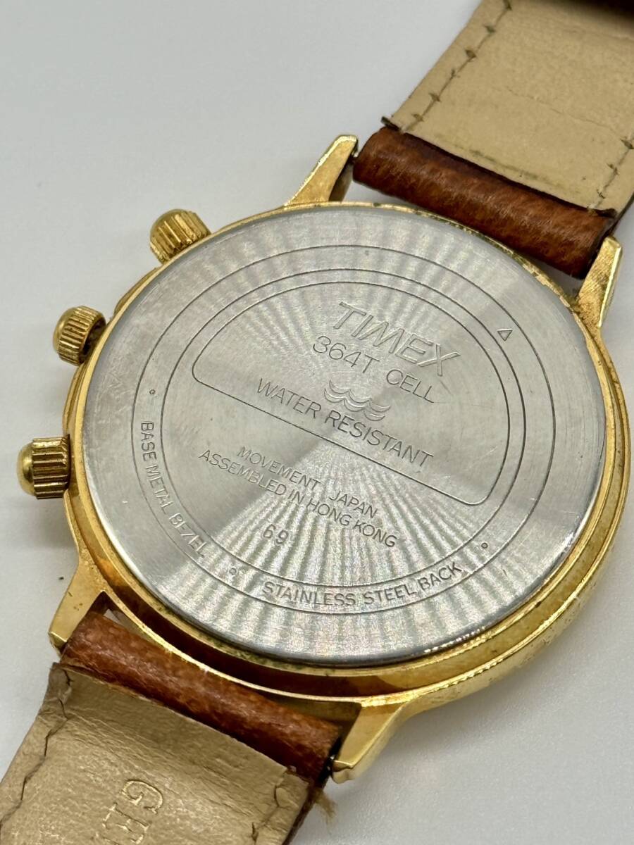 【やや傷や汚れあり】TIMEX タイメックス 腕時計 ムーンフェイズ デイト 白文字盤 クォーツ QZ 3針 364T 動作未確認 不動の落札 ...