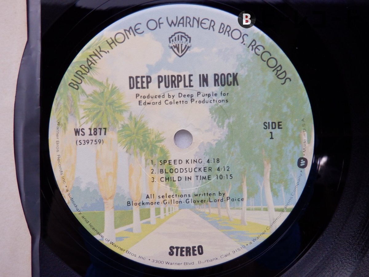【やや傷や汚れあり】Deep Purple(ディープ・パープル)「Deep Purple In Rock」LP（12インチ）/Warner Bros. Records(WS 1877)/洋楽 ...