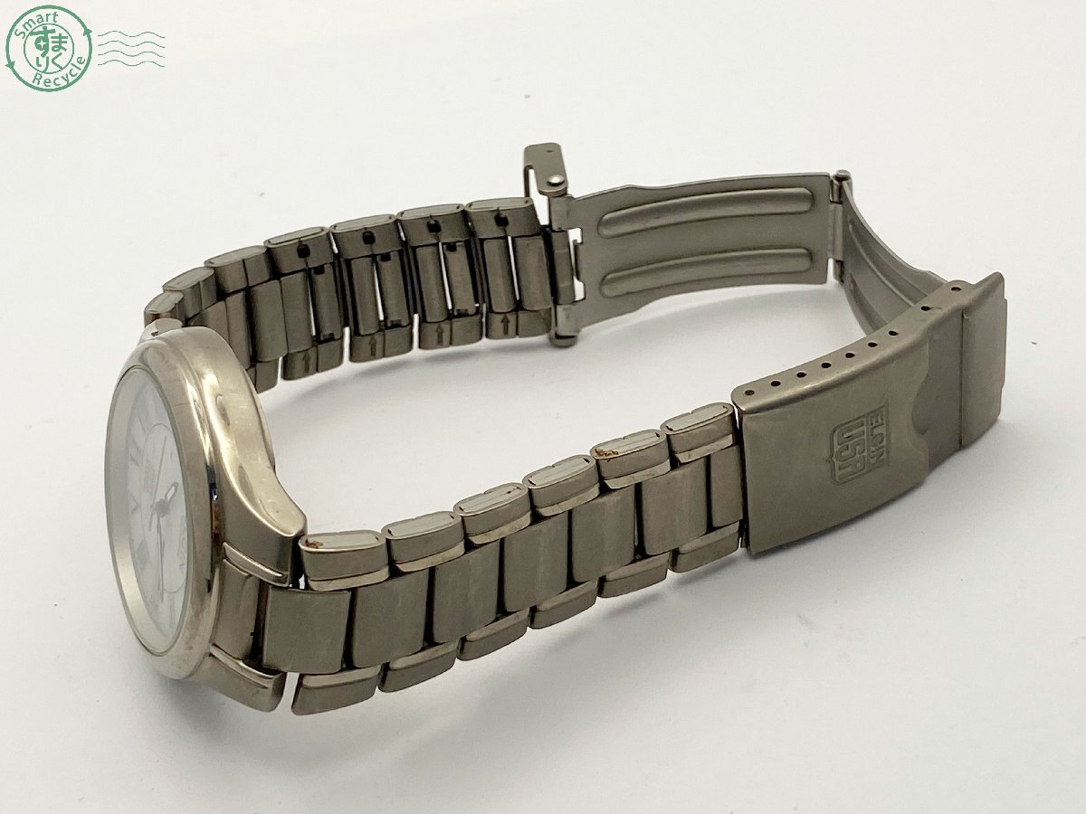 【全体的に状態が悪い】BE0606013 ELGIN エルジン FK-1341-C ソーラー デイト 1P ダイヤ MOST VALUABLE ...