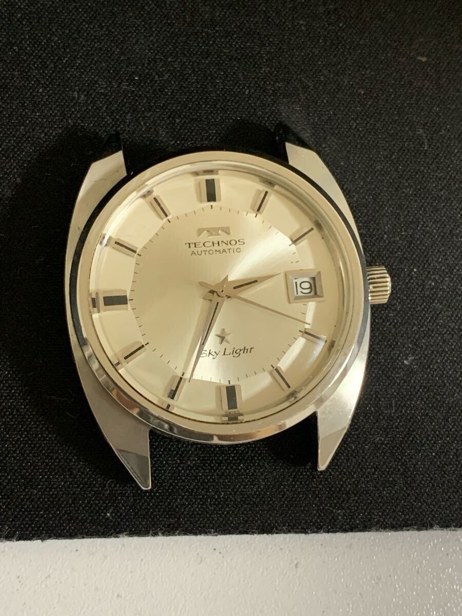 【やや傷や汚れあり】[60]250820-4352-1369 IR400 【1000円スタート】TECHNOS テクノス スカイライト オートマチック メンズ 腕時計 デイト 現状品の落札情報 ...