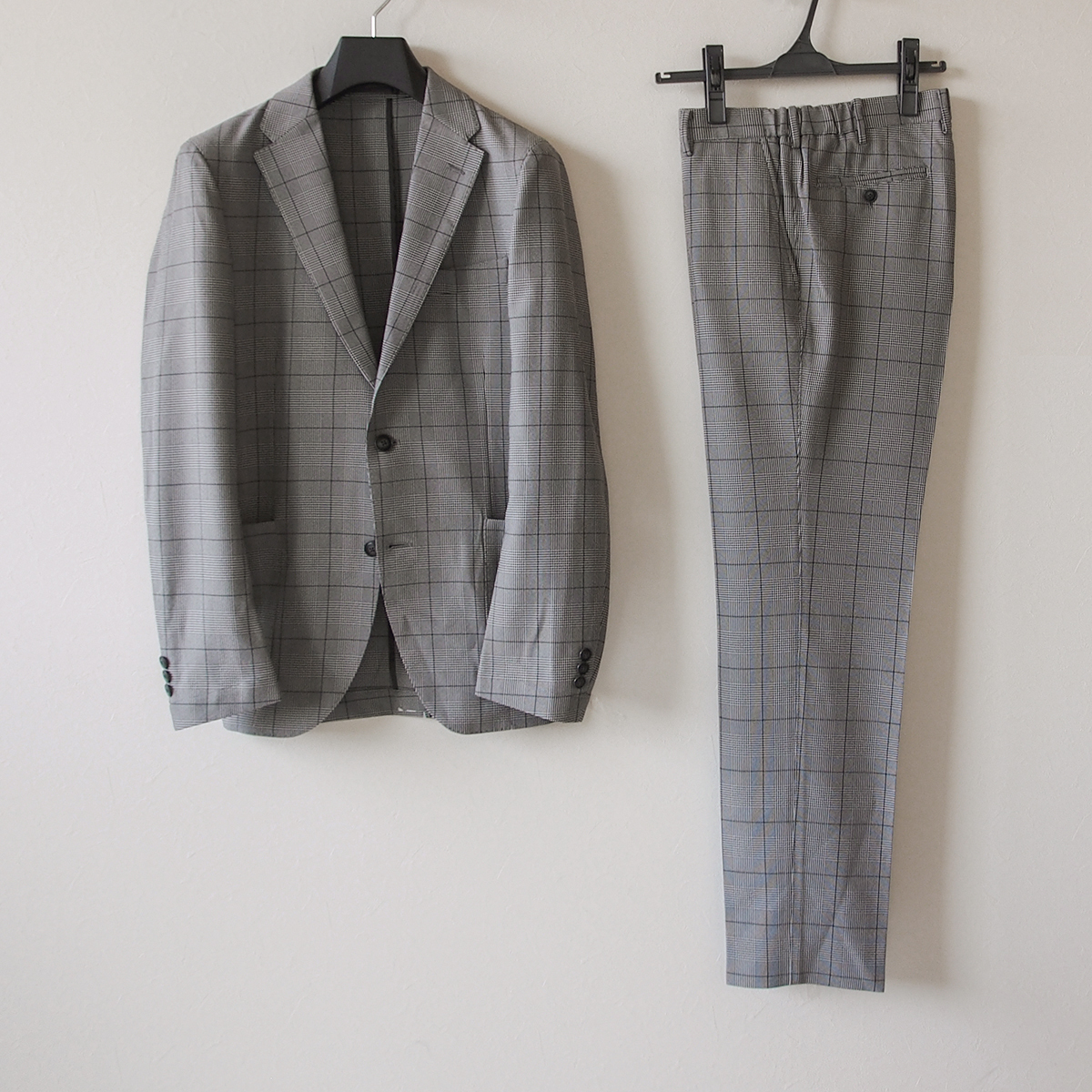 【未使用】★新品★ EDIFICE （エディフィス）購入／SIMPLICITE／1枚仕立て トラベル セットアップ スーツ(ジャケット+パンツ／グレンチェック／Mの落札情報詳細 - Yahoo ...