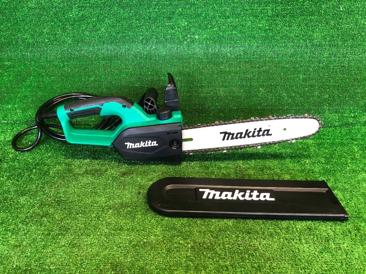 【目立った傷や汚れなし】美品 makita マキタ M503 電気チェンソー 300mm 100V チェーンソー 切断機 園芸 造園 ...
