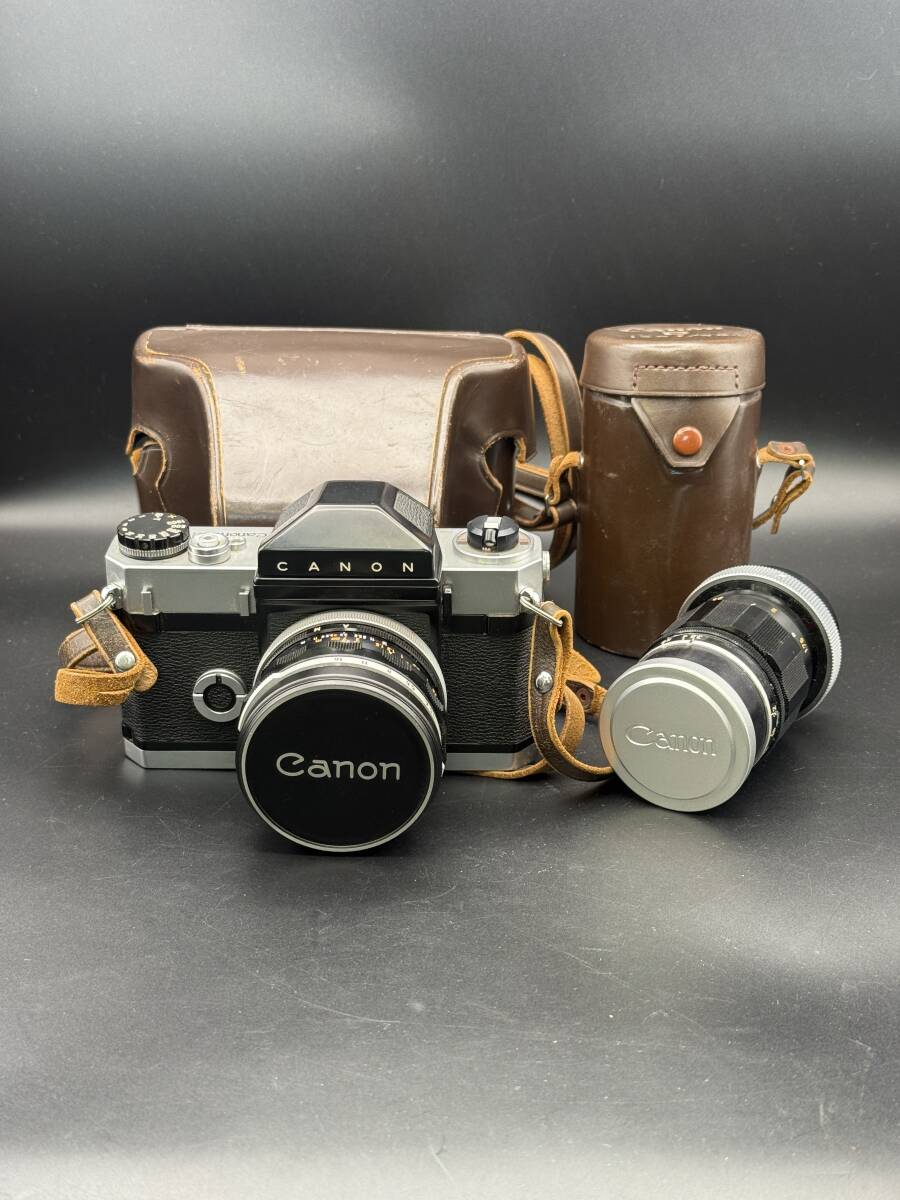 【傷や汚れあり】(17945)Canon キャノン flex フレックス FL 28mm/1:3.5 R 135mm/f:3.5 フィルムカメラ 一眼レフ レンズ ケース ※動作未確認 中古 ...