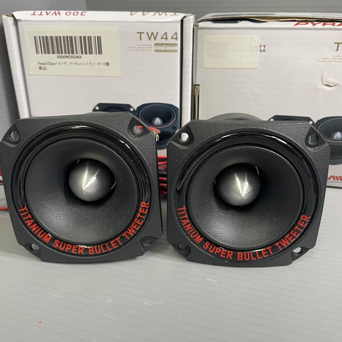 【目立った傷や汚れなし】6b19 動作確認済 PYRAMID TW44 ツイーターユニットスピーカー 300W 4-82 ピラミッド ...