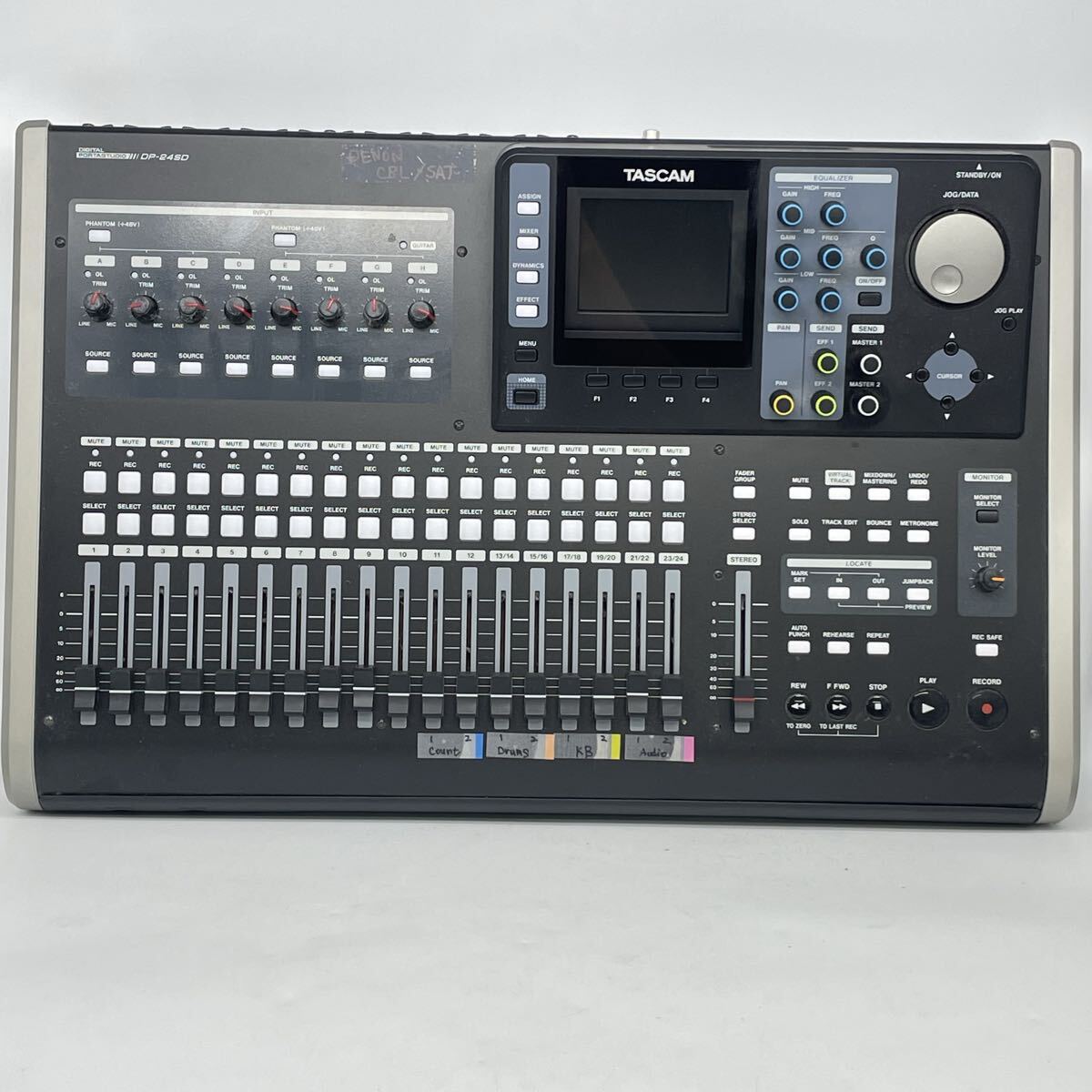 【やや傷や汚れあり】★ TASCAM DP-24SD TEAC CORPORATION DIGITAL PORTASTUDIO ブラック マルチトラックレコーダー 電源コード無し 通電未確認の ...